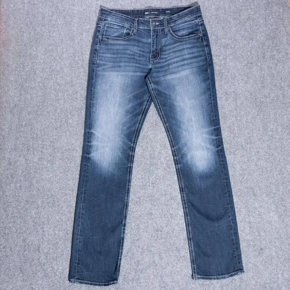 BKE | Jeans | Bke Jake Straight Jeans Mens 33x34 Stretch Denim Western ...